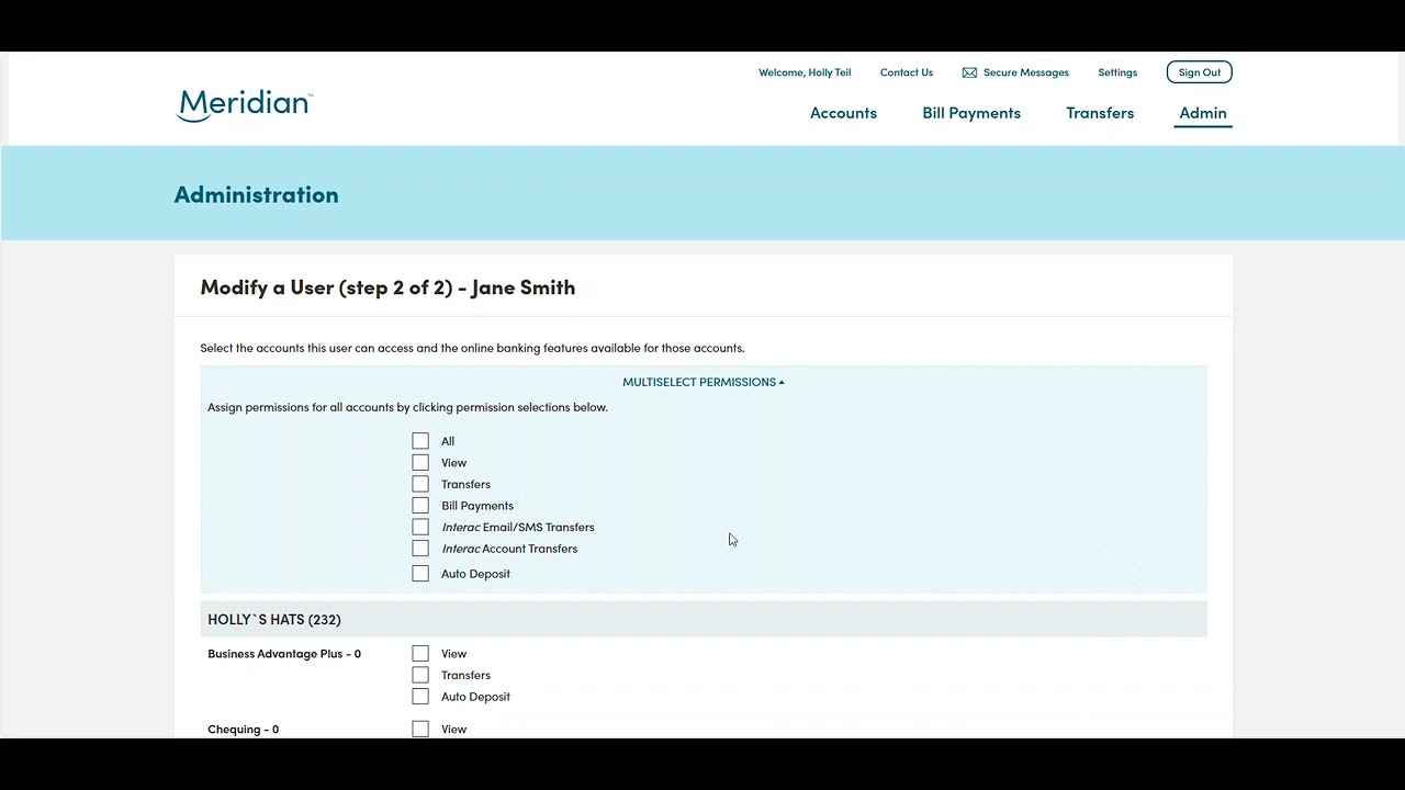 Transcript: How to add users to your Meridian business online banking ...